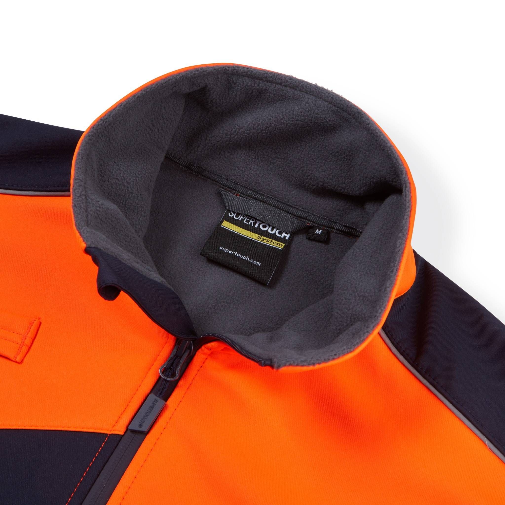System Hi Vis Eco 3-Layer Orange Softshell Parka SYS06 - BluT