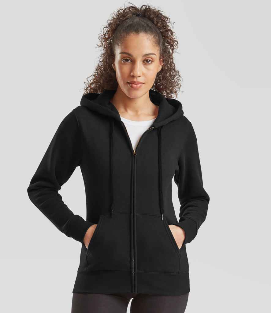 Fruit of the Loom Premium Lady Fit Zip Hooded Jacket SS82 Ladies - BluT