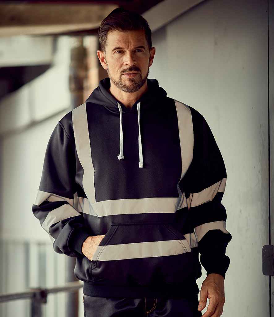 Yoko Hi-Vis Pull Over Hoodie YK031 Navy - BluT