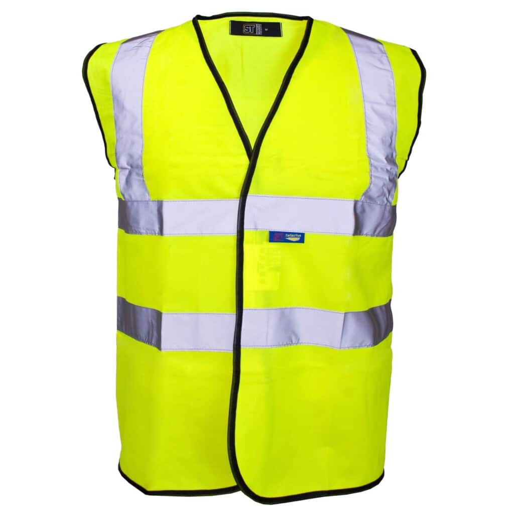 Supertouch X25 Hi Vis Yellow Velcro Vest H82 Bundle A1 - BLUprinT