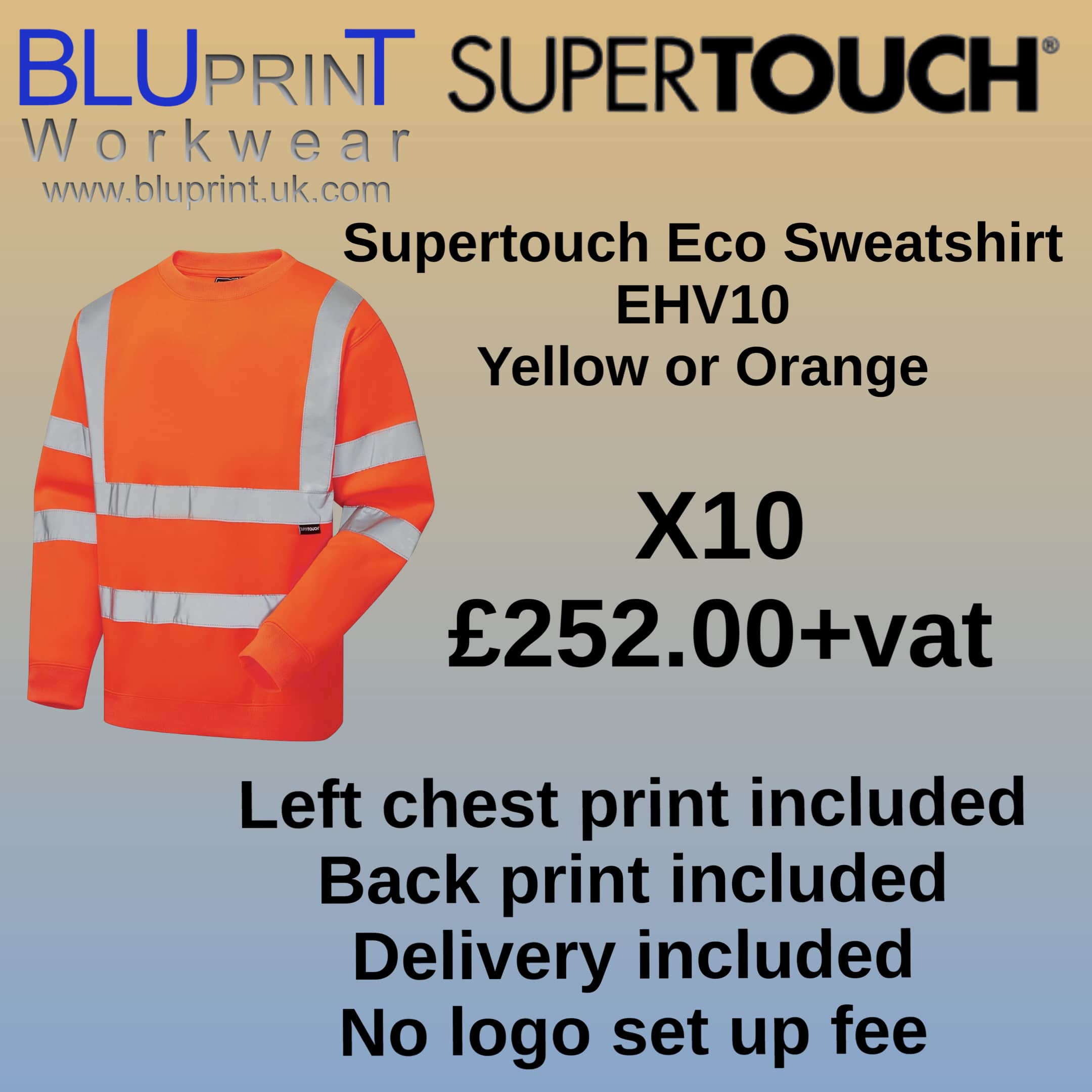 Bundle G9 X10 Supertouch Sweatshirt Orange EHV10 - BLUprinT