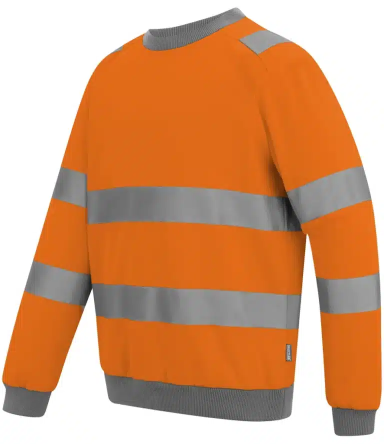 Regatta High Visibility Pro Contract Crew Neck Sweatshirt RG563 Orange ...
